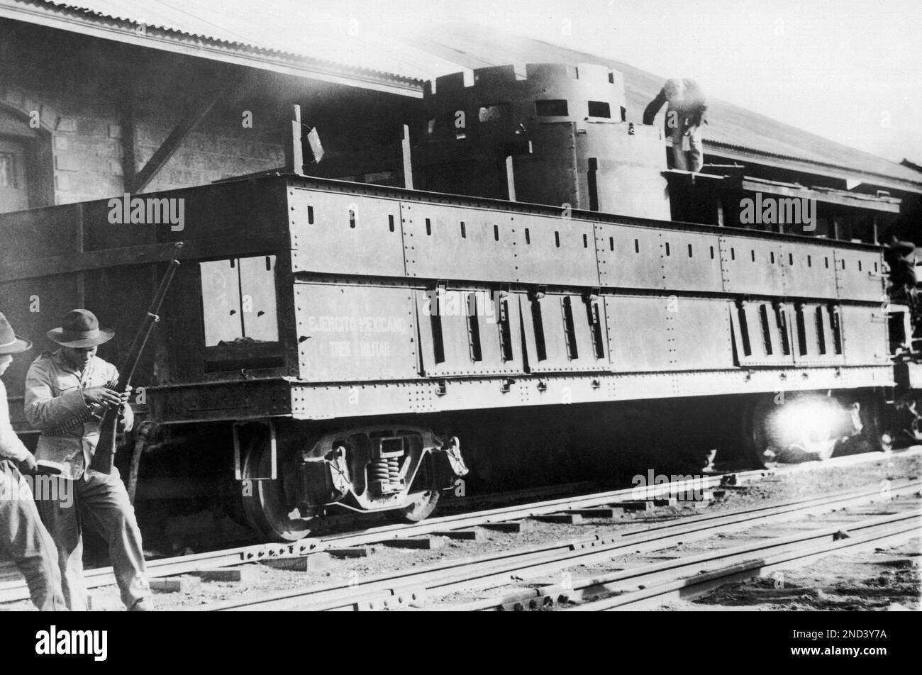 Heavily armored and with machine guns mounted in turrets, these armored ...