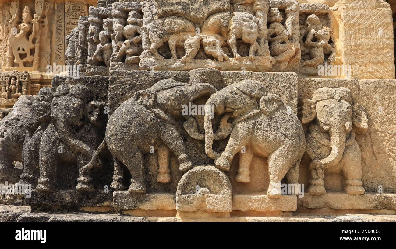 The Sculptures of Elephants on the Lavlakha Temple, Ancient Carvings ...