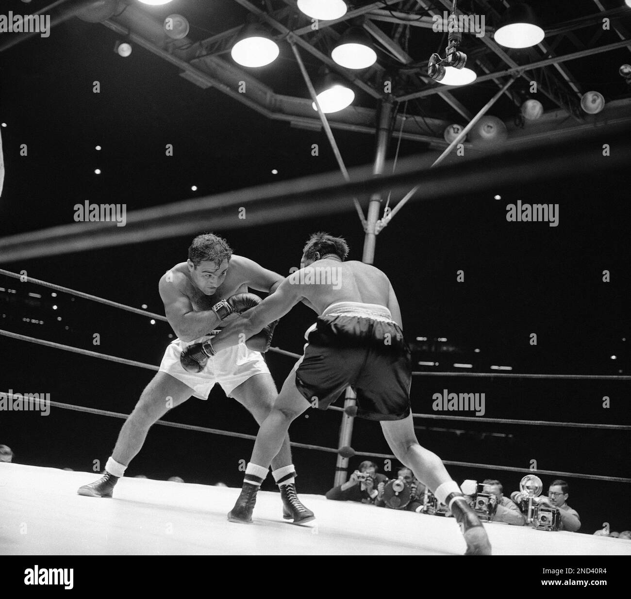Rocky Marciano fights with Archie Moore, Sept. 22, 1955. (AP Photo ...