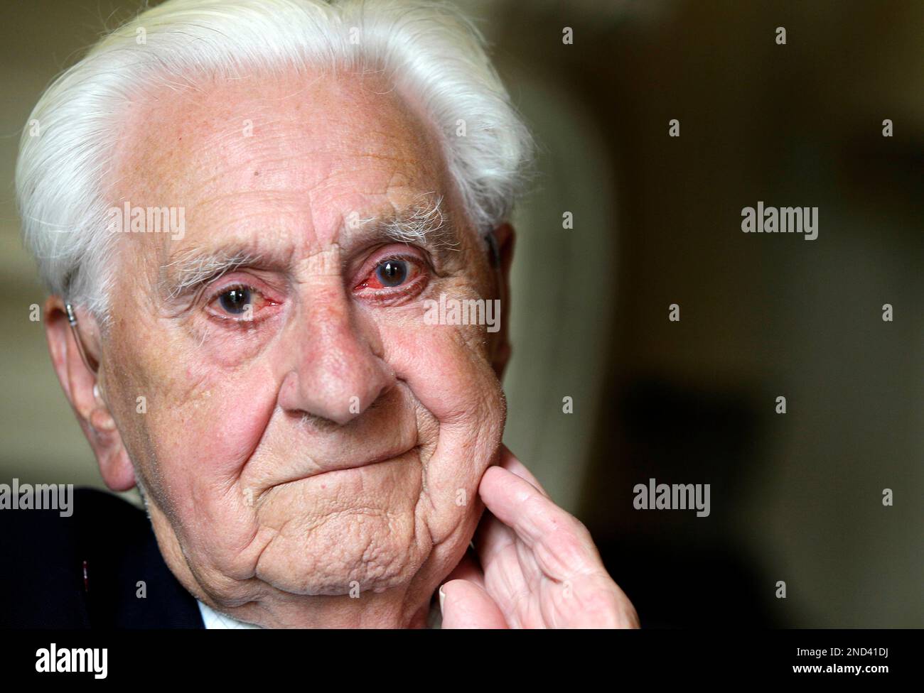 Ken Wilkinson an RAF veteran poses in London, Thursday, Aug. 19, 2010 ...