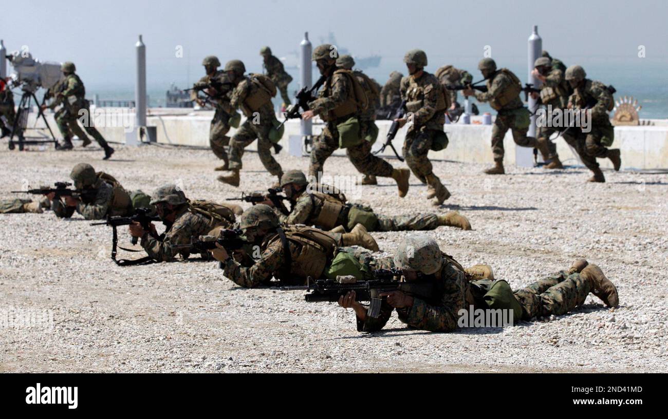 U.S. Marines participate during the 60th Incheon Landing Operations ...
