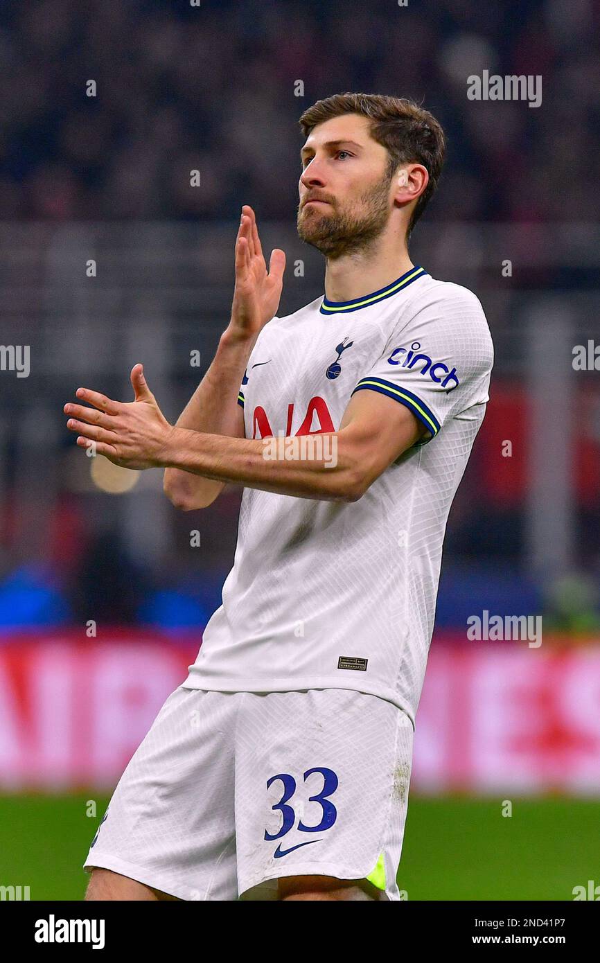 Milano, Italy. 14th Feb, 2023. Ben Davies (33) of Tottenham Hotspur ...