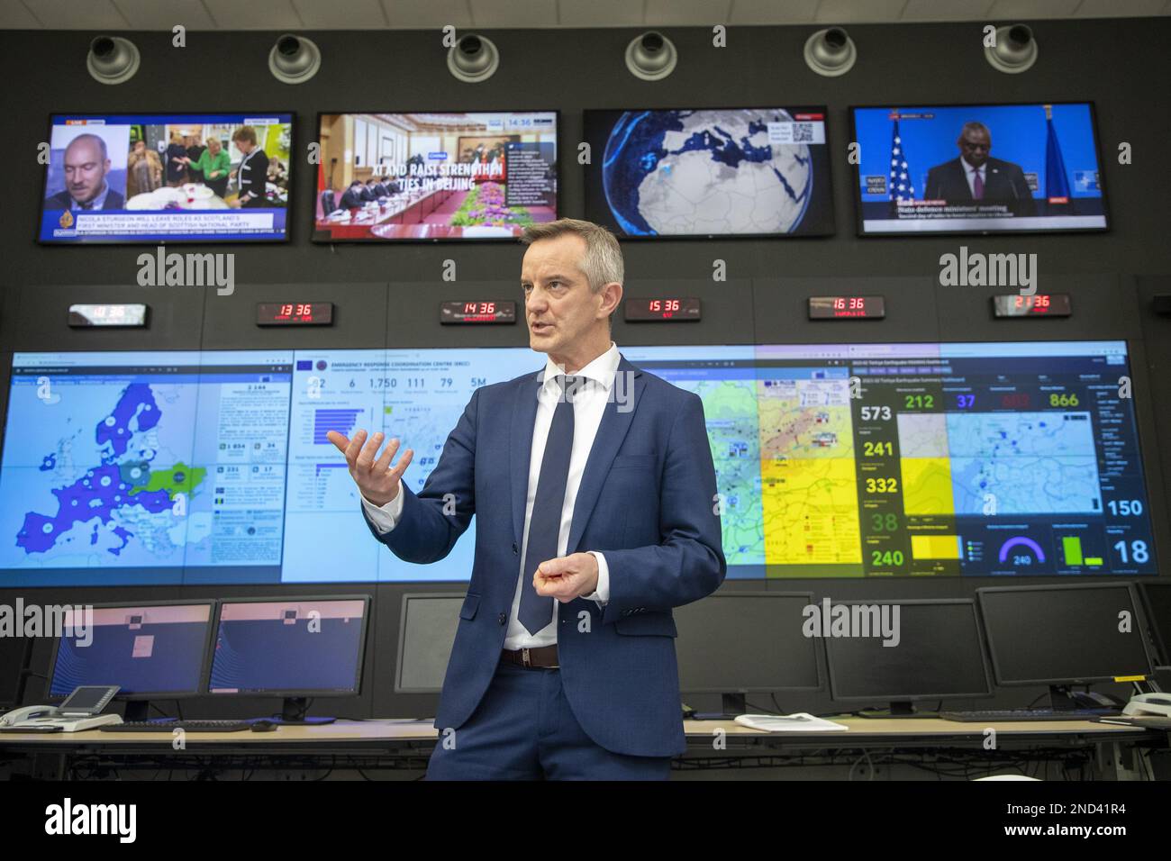 Hans Das pictured during a visit to the European Commission Emergency ...