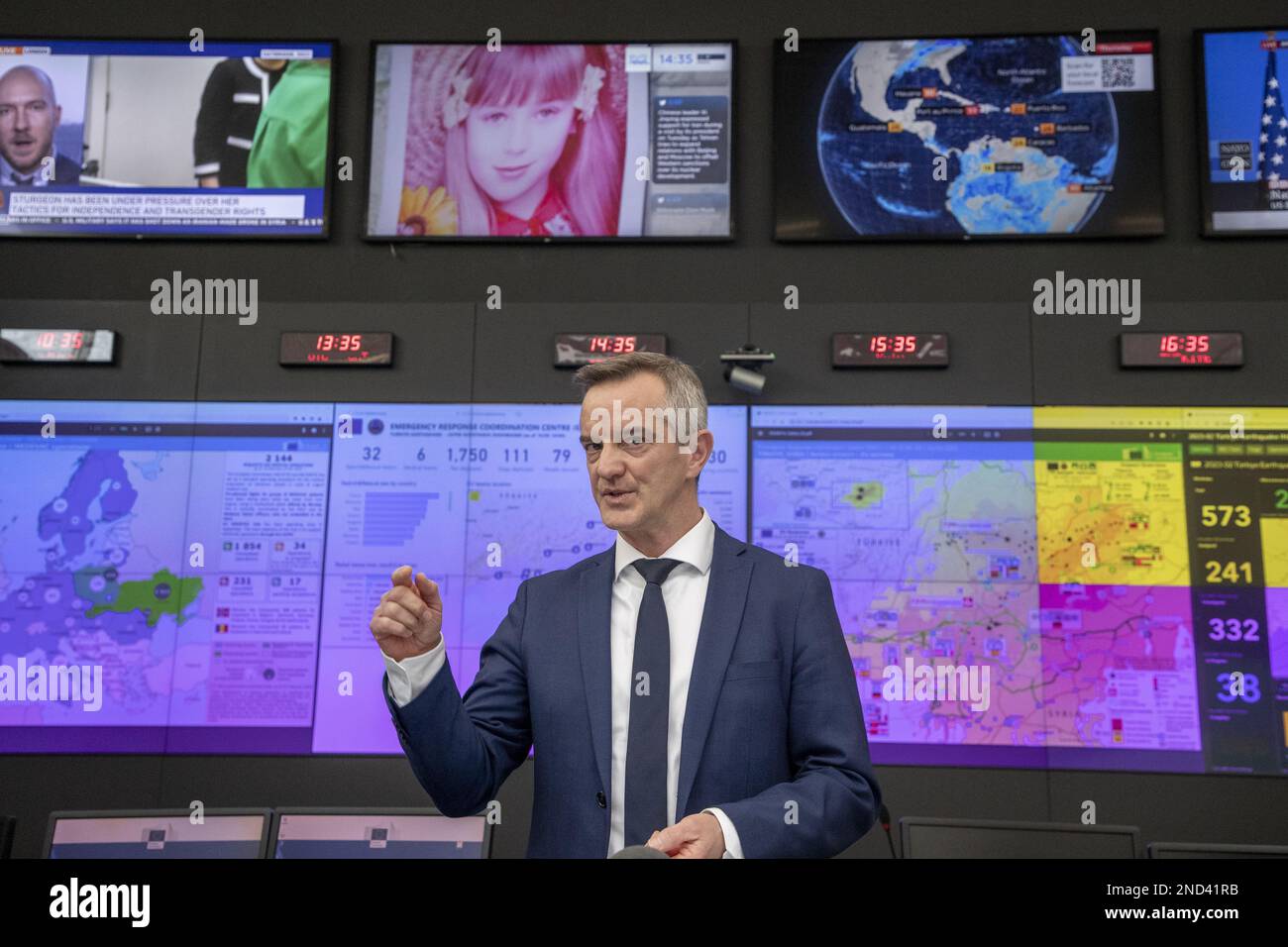 Hans Das pictured during a visit to the European Commission Emergency ...