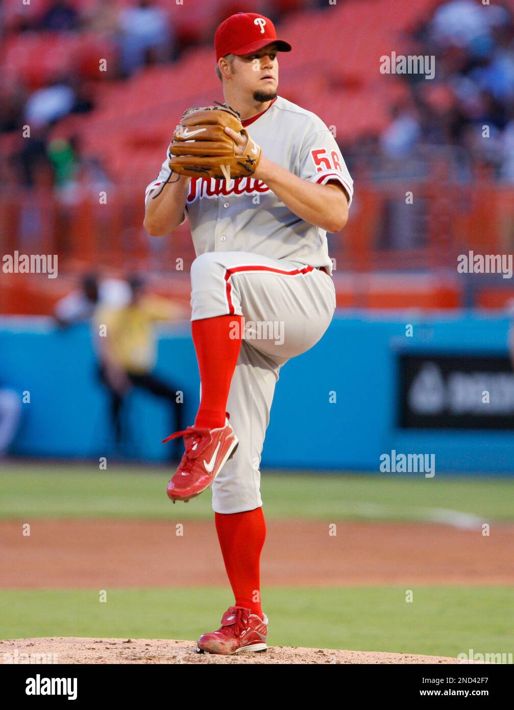Philadelphia Phillies' Joe Blanton delivers a pitch during the first ...
