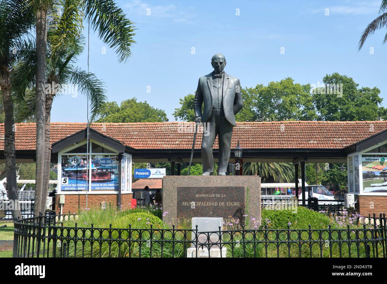 Tigre, Buenos Aires, Argentina, Jan 11 2022: Sculpture of Domingo ...
