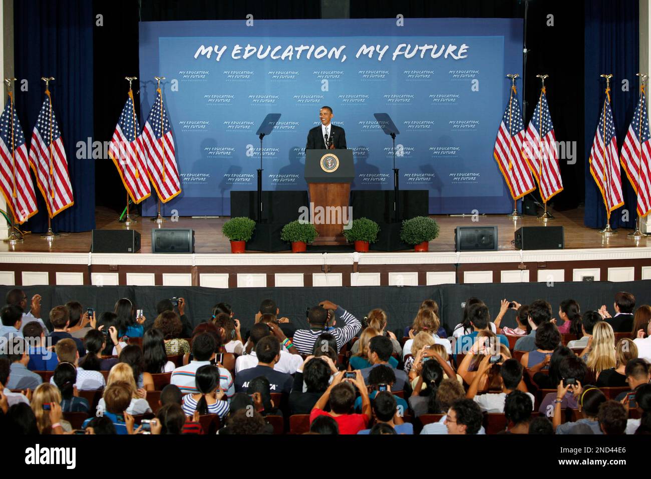 President Barack Obama delivers his second annual back-to-school speech ...