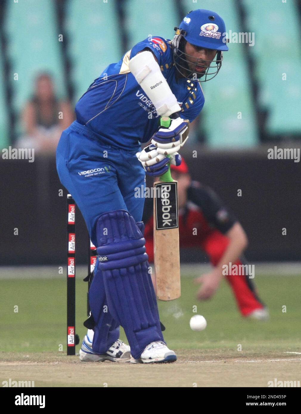 Shikhar Dhawan of the Mumbai Indians in action during their Champions ...