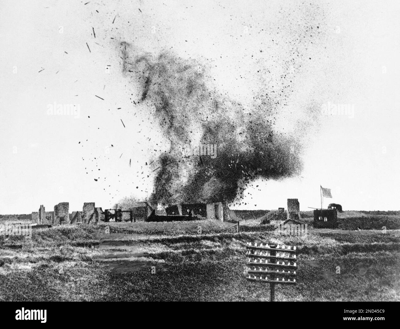 The neat little row of brick houses taking a direct route to the sky as ...