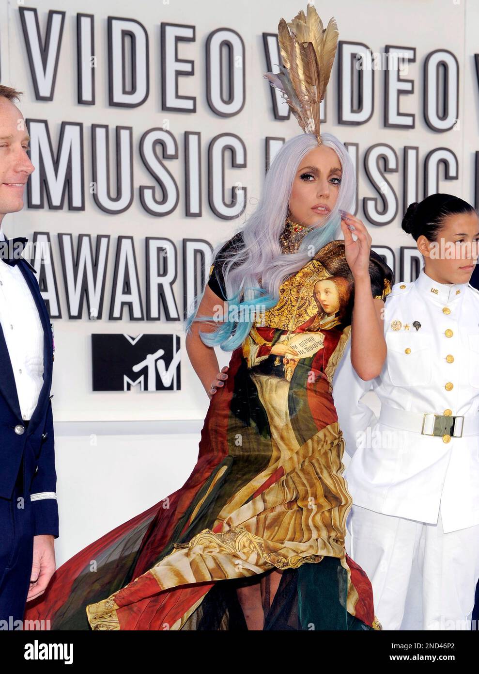 Lady Gaga arrives at the MTV Video Music Awards on Sunday, Sept. 12 ...