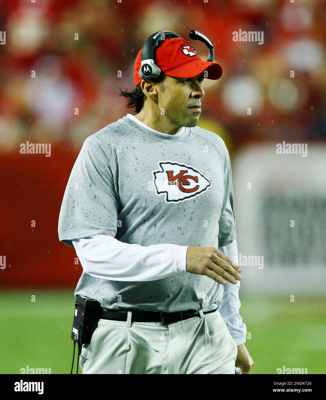 Kansas City Chiefs coach Todd Haley during the first half of an NFL ...