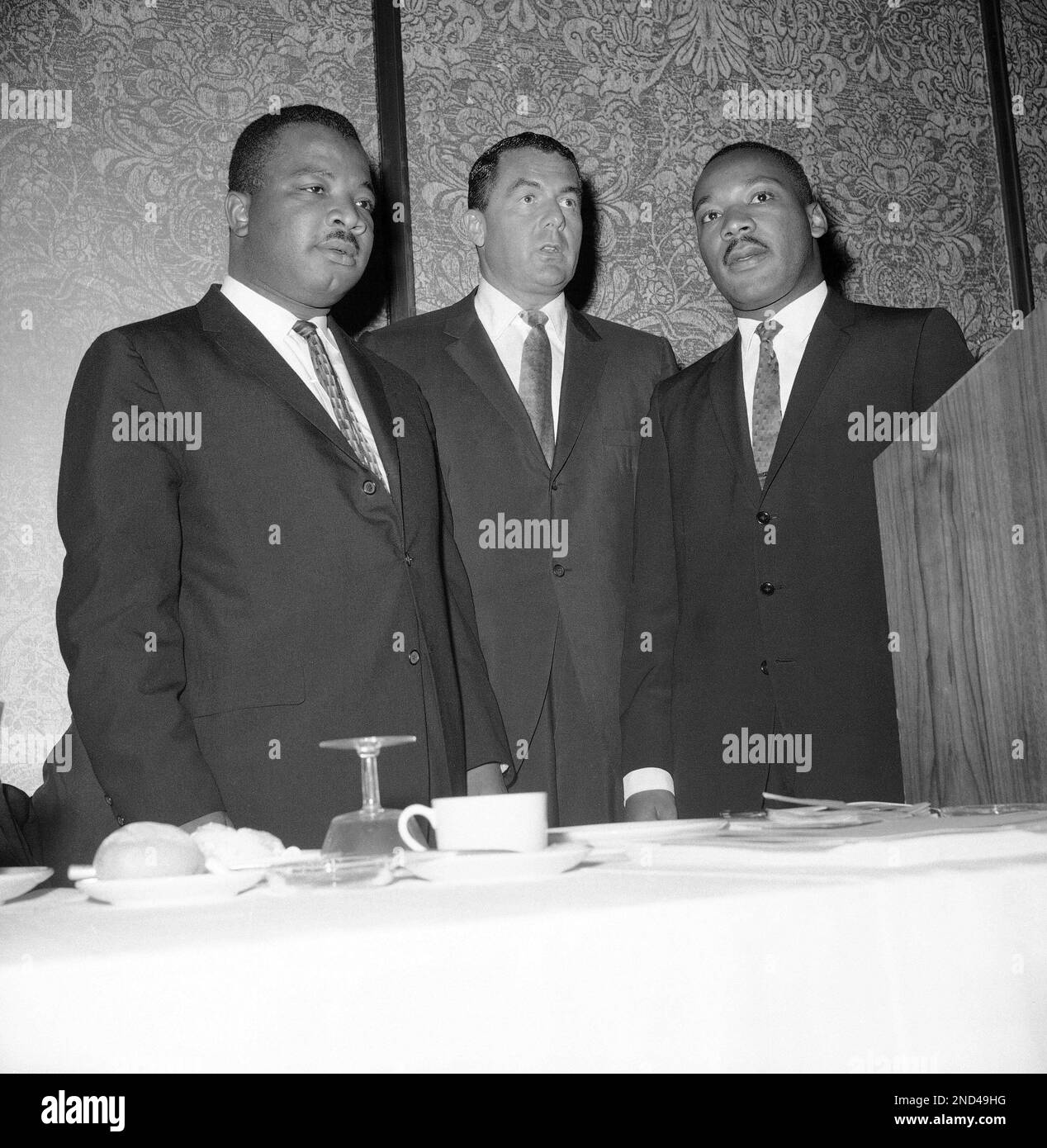 Dr. Martin Luther King, right, chairman of the Southern Leadership ...