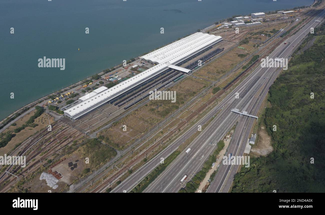 Aerial shot of MTR Siu Ho Wan Depot on Lantau. 26NOV20 SCMP / Sam Tsang ...