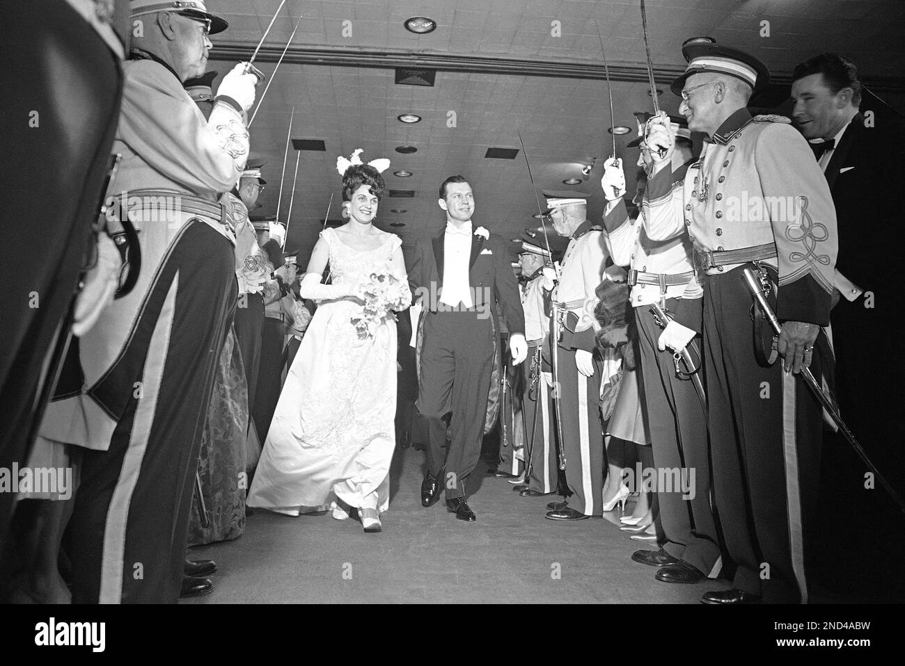 Gov. Carl E. Sanders and his wife smile on the happy occasion of their ...