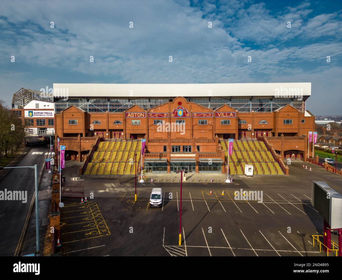 Aston Villa FC Football Club Stadium Villa Park from the Air, Birds eye ...