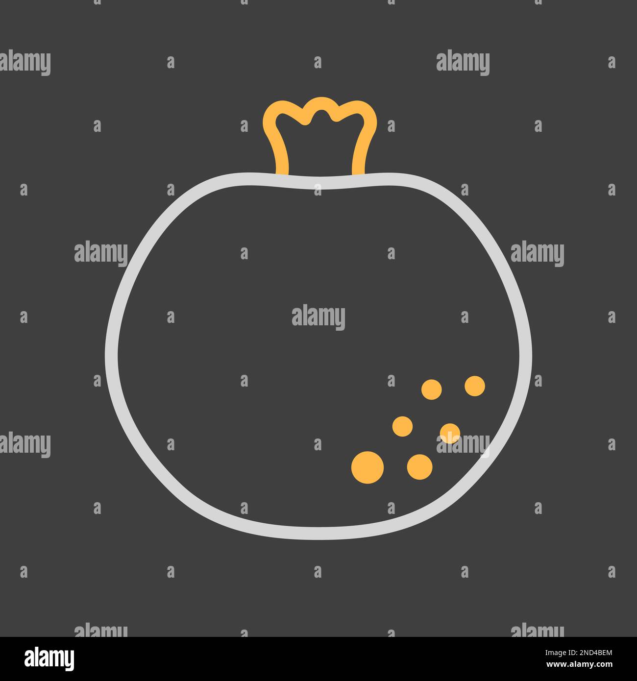 Garnet, Pomegranate vector on dark background icon. Graph symbol for ...