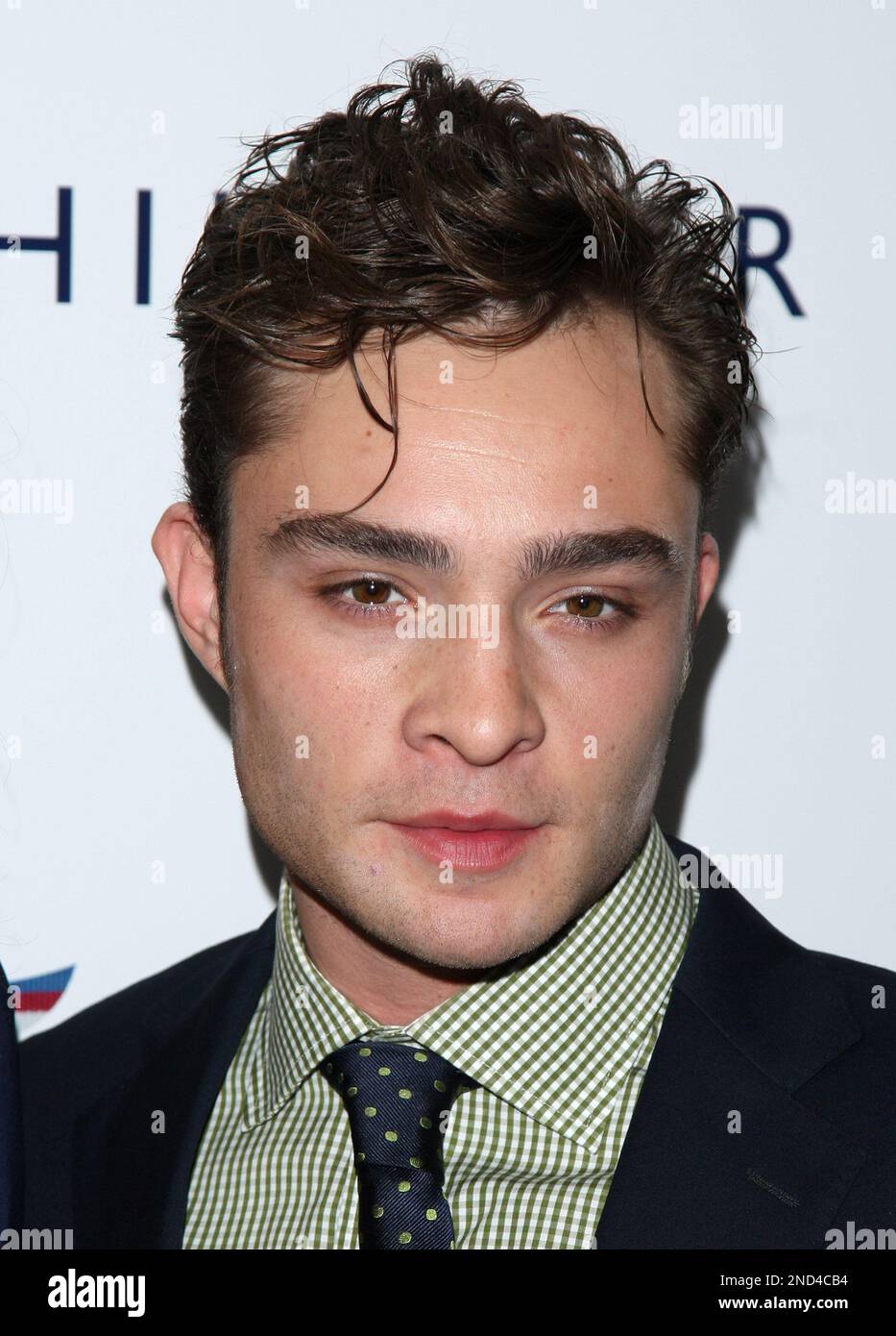 Ed Westwick attends the Tommy Hilfiger Spring 2011 collection during ...