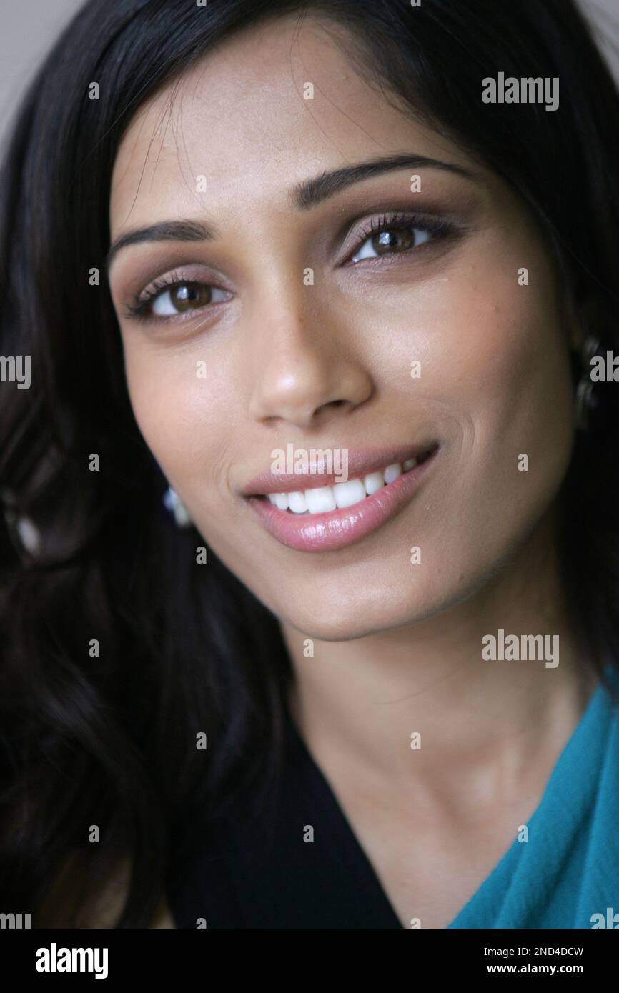 Actress Frieda Pinto poses for a portrait while promoting the film 'You ...