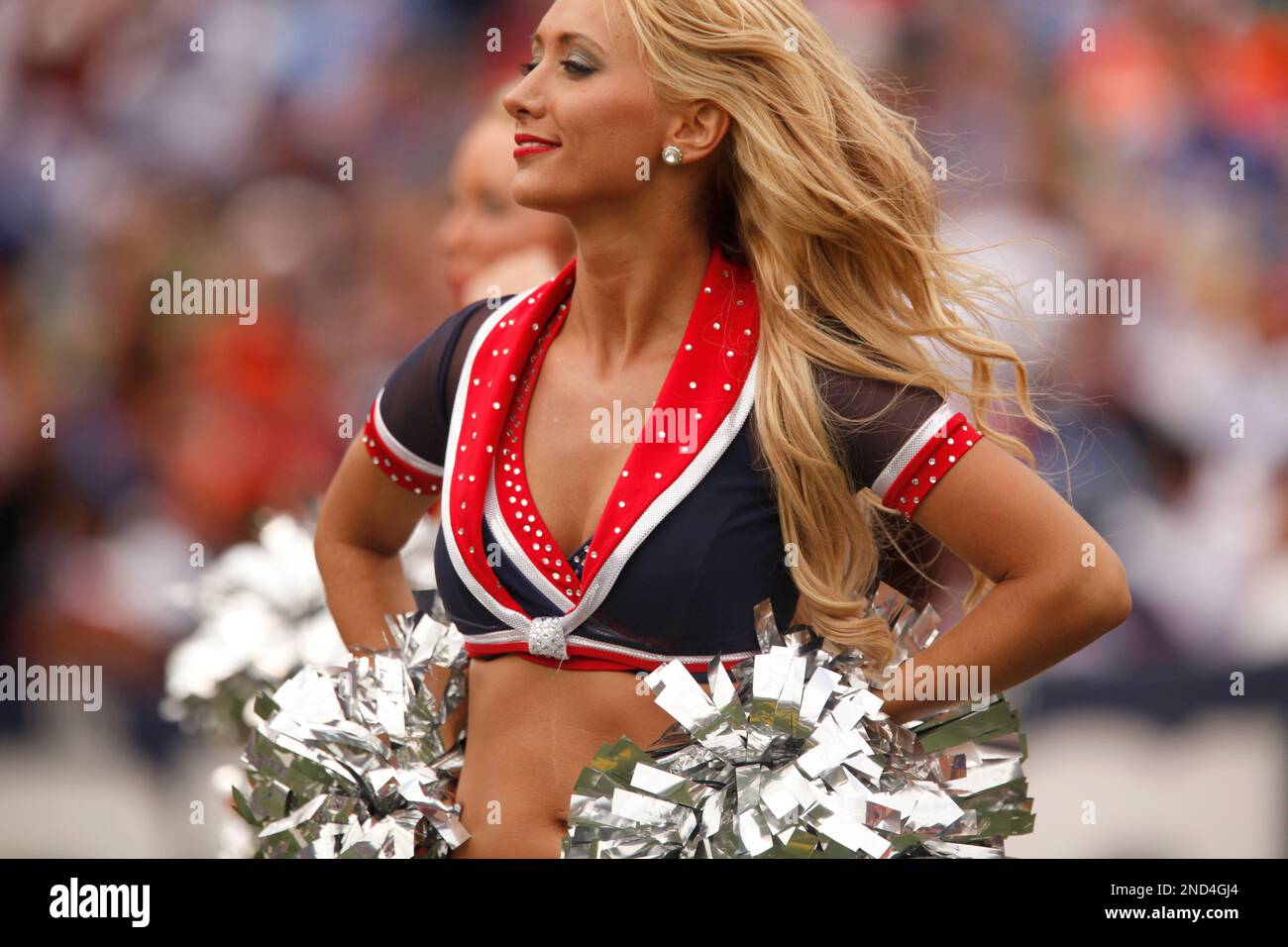 The Buffalo Jills cheerleaders work the crowd during the second half of ...