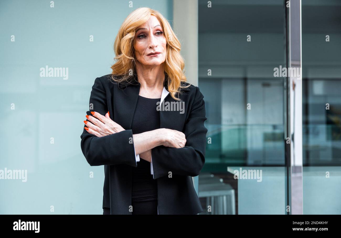 Transgender business woman lifestyle moments in downtown, Los angeles ...