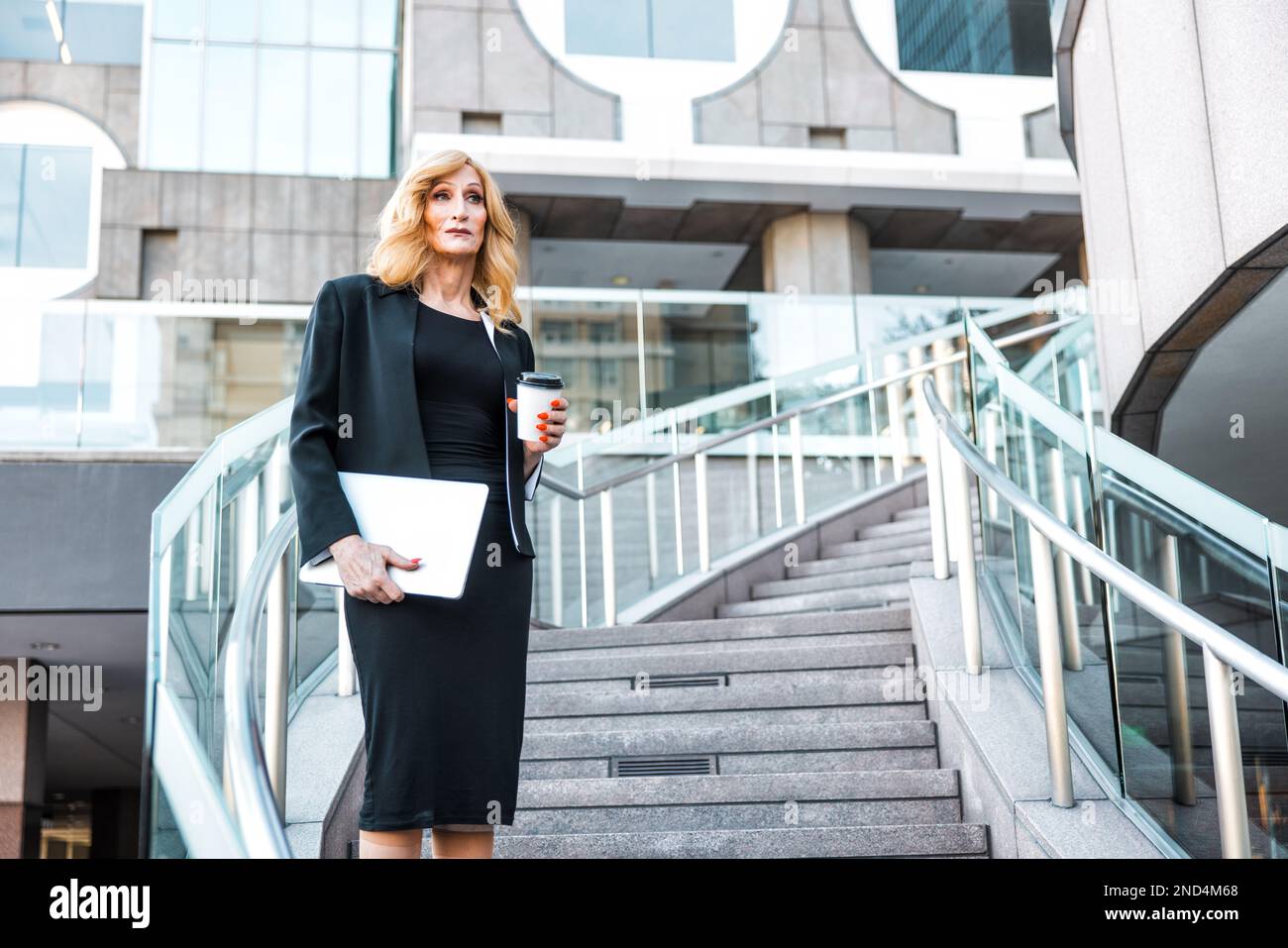 Transgender business woman lifestyle moments in downtown, Los angeles ...