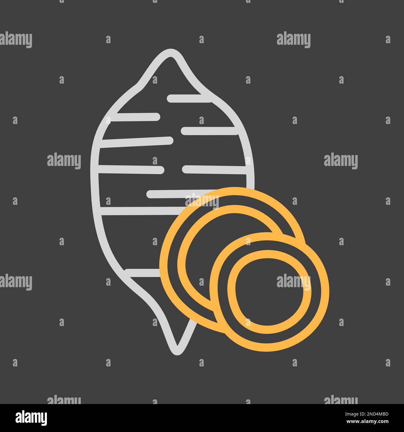 Sweet Potato isolated vector on dark background icon. Vegetable sign ...