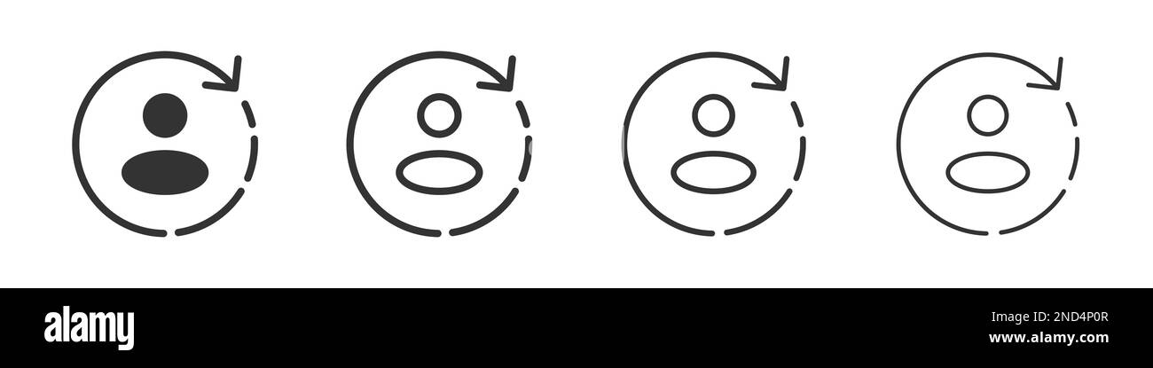 Human resources icons collection in two different styles and different stroke. Vector ...