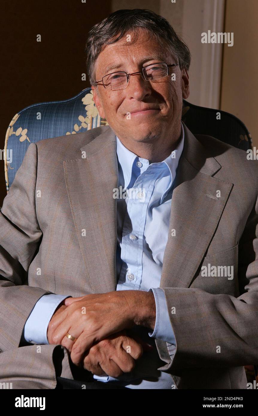 Billionare Bill Gates poses for a portrait while promoting the film ...