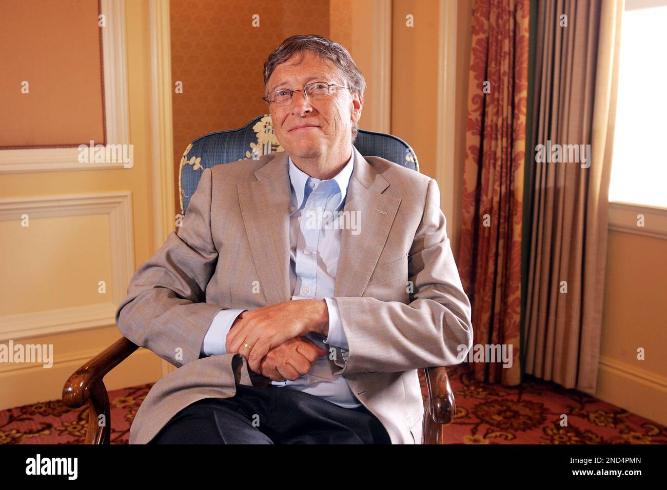 Billionare Bill Gates poses for a portrait while promoting the film ...