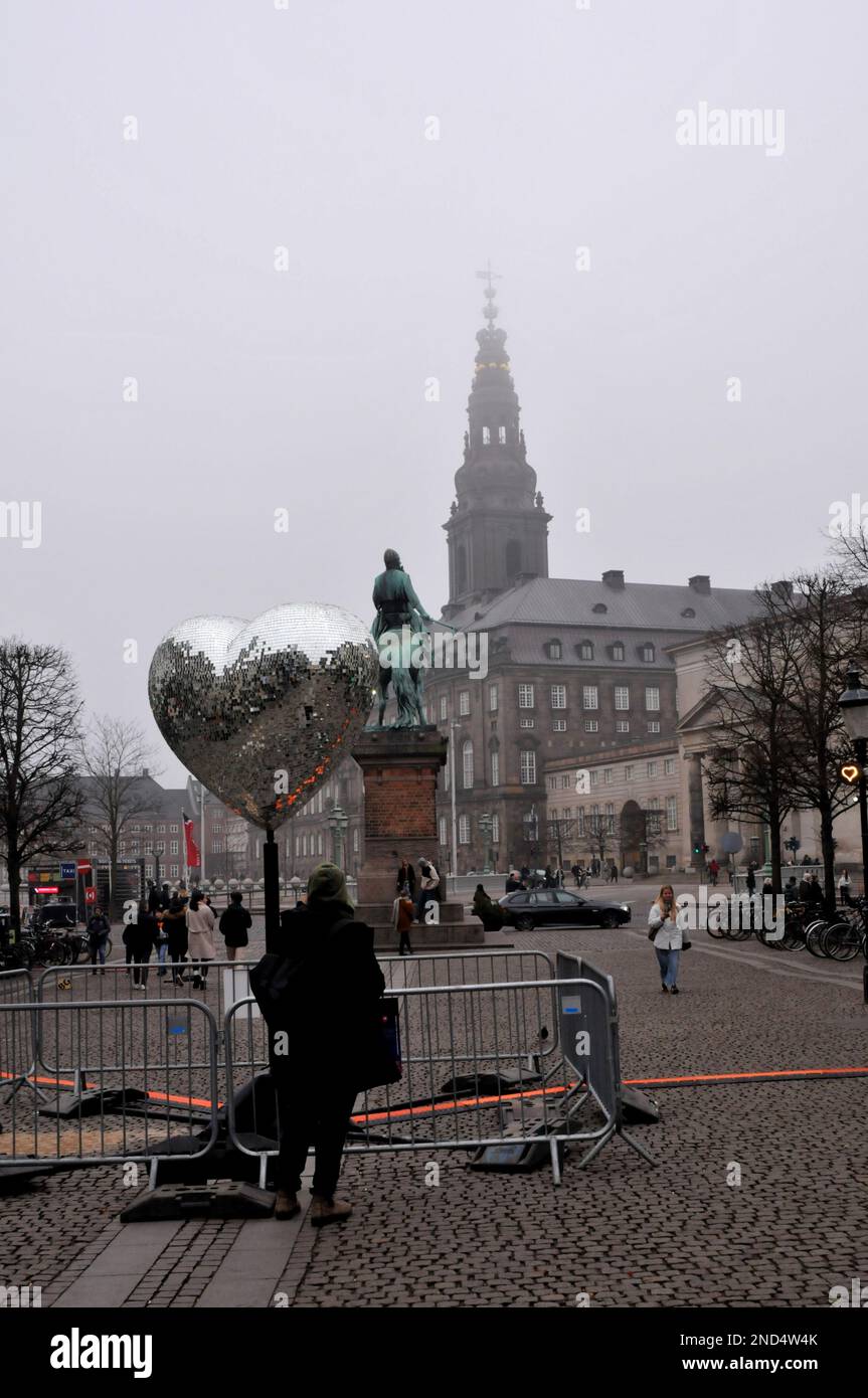 Copenhagen /Denmark/15 February 2023/ View of hojbro plads and ...