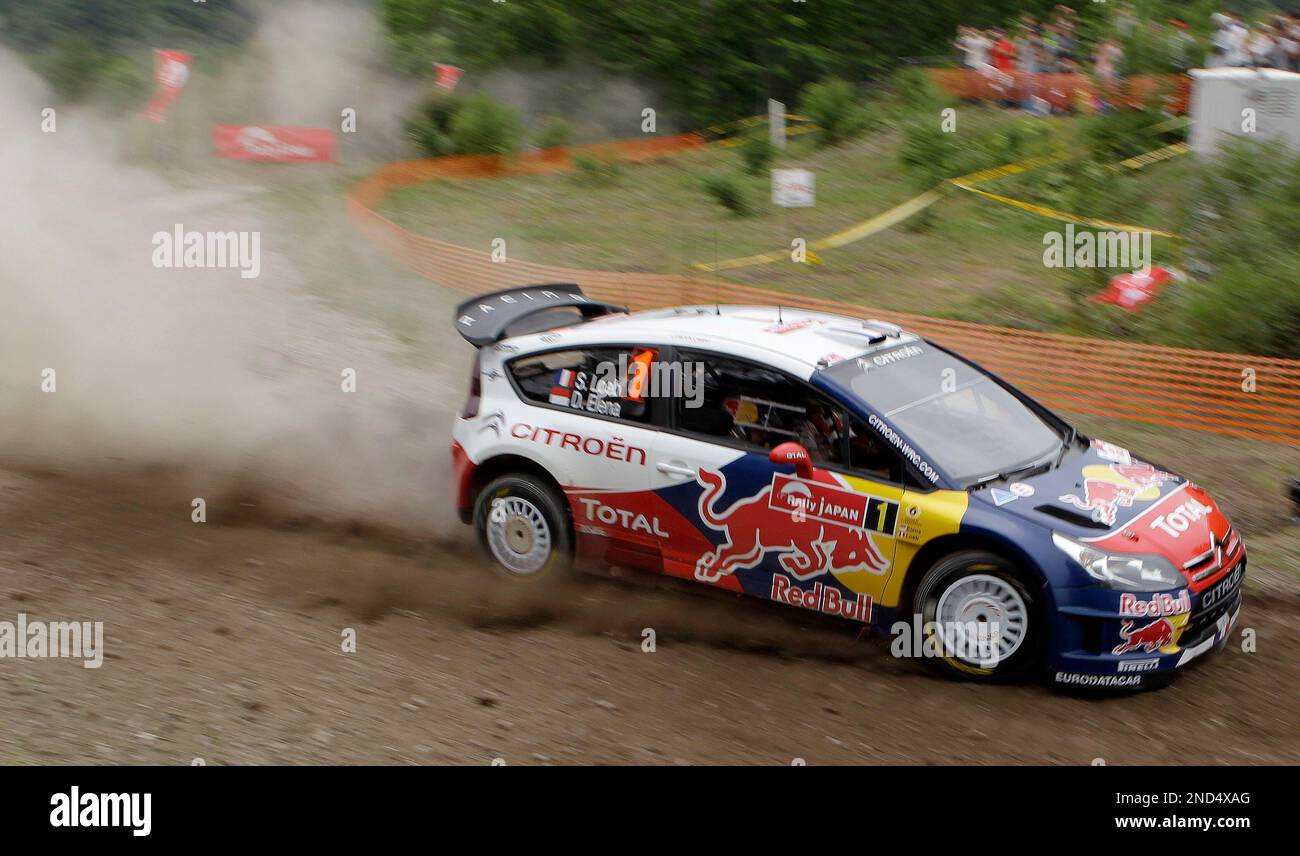 Championship leader Sebastien Loeb from France with co-driver Daniel ...
