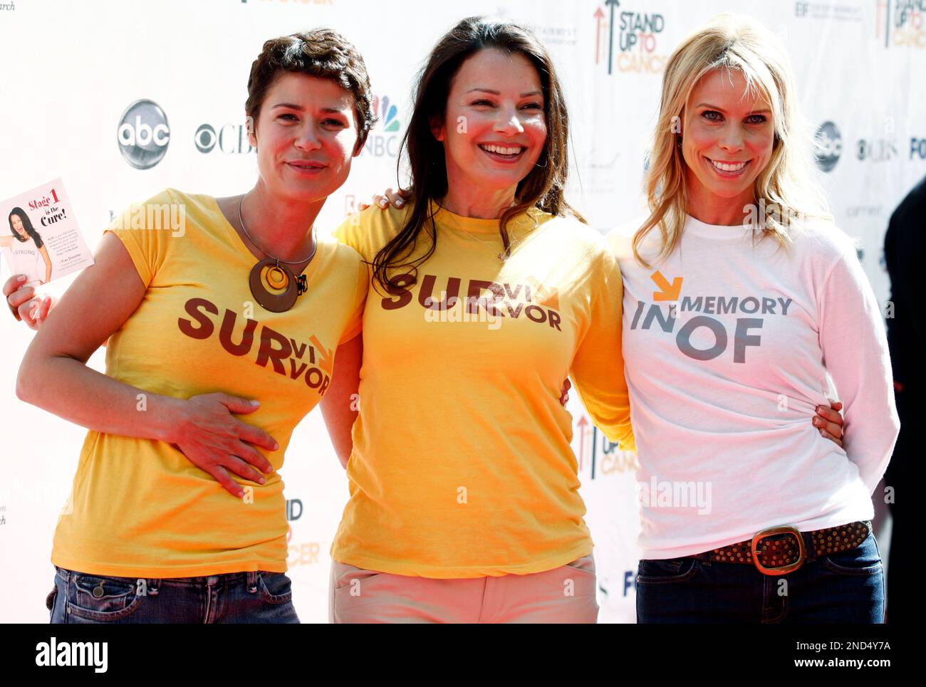Actresses Maura Tierney, left, Fran Drescher, center, and Cheryl Hines ...