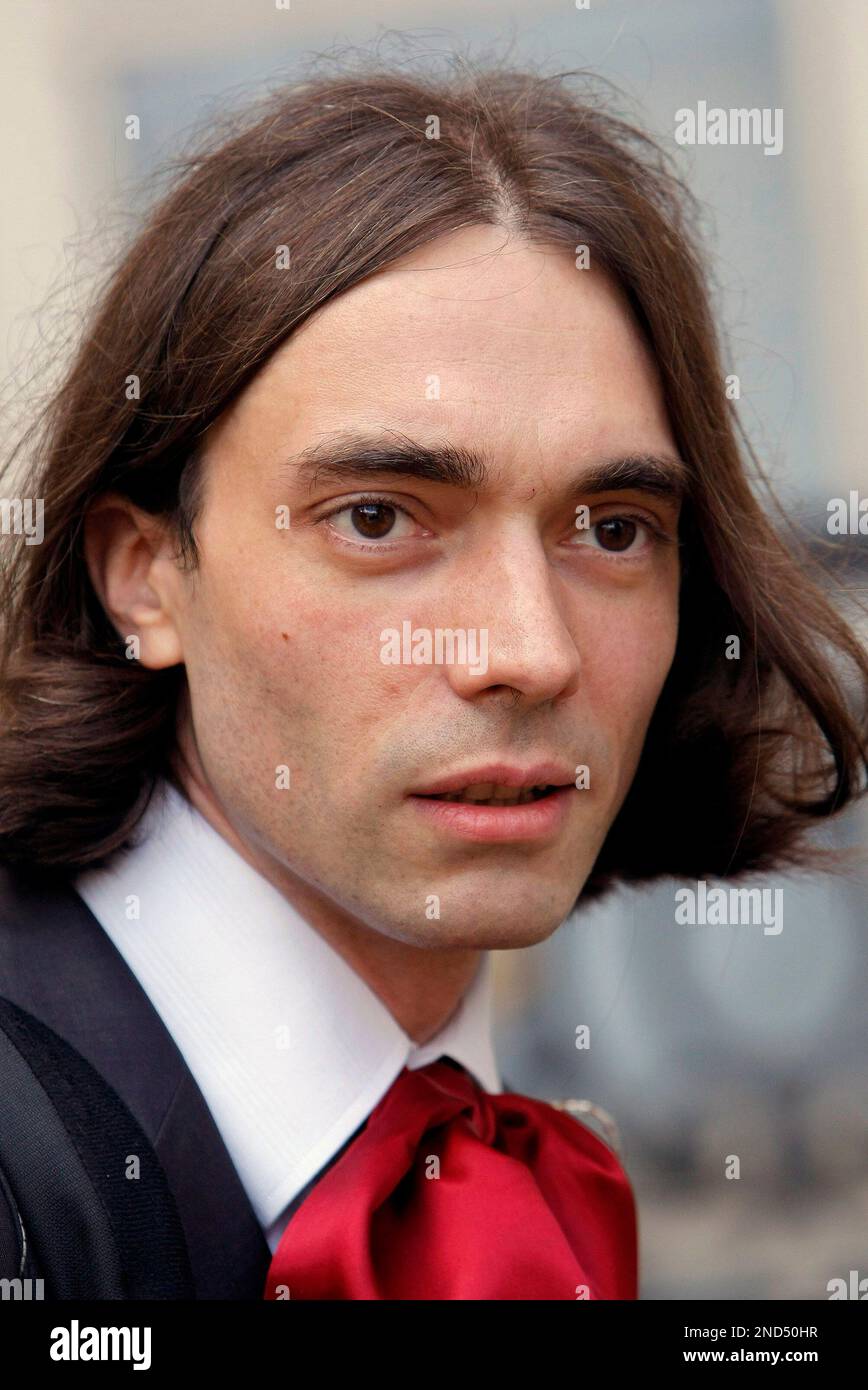 French mathematician Cedric Villani arrives at the Elysee Palace before ...