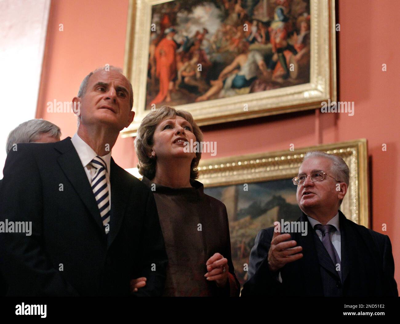 Irish President Mary McAleese, center, and her husband Dr. Martin ...