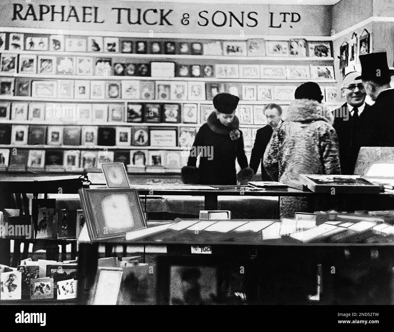 Britain's Queen Mary visits publishers Raphael Tuck and Sons around ...