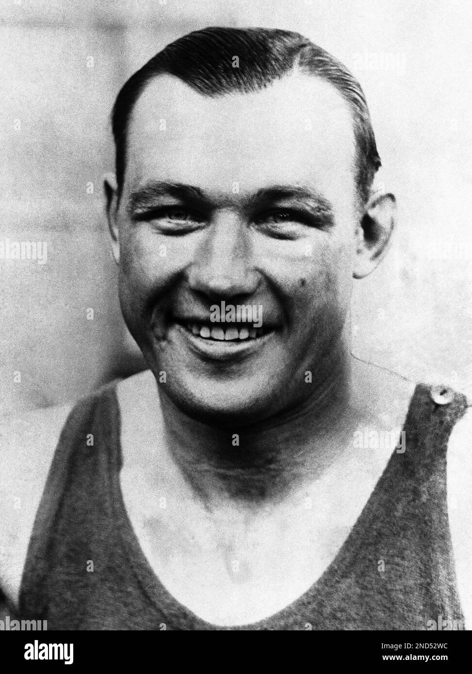 A smiling profile picture of boxer Jack Sharkey shown Feb. 26, 1930 ...
