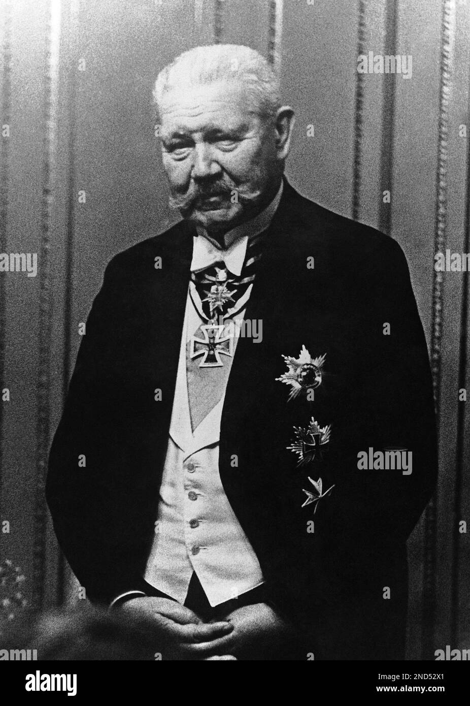 Paul von Hindenburg, President or Germany pictured around February 1930 ...