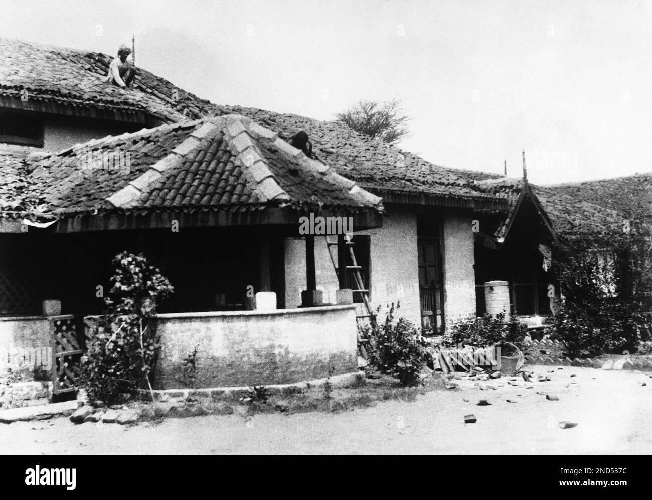Mahatma Ghandi's home at Sabarmati in India where his follows will ...