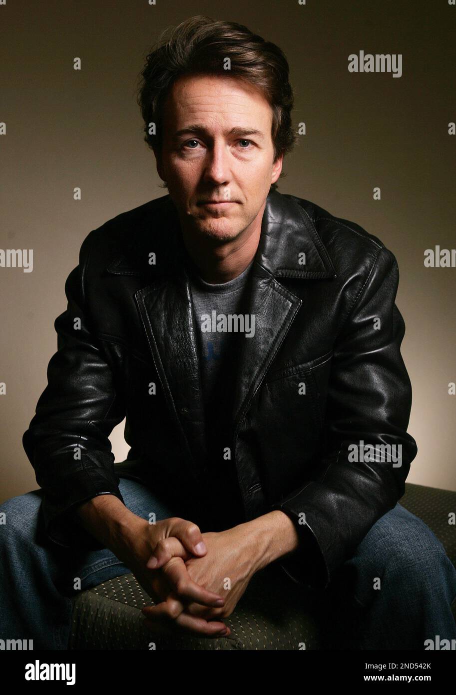 Actor Edward Norton of the film Stone poses for a portrait while ...