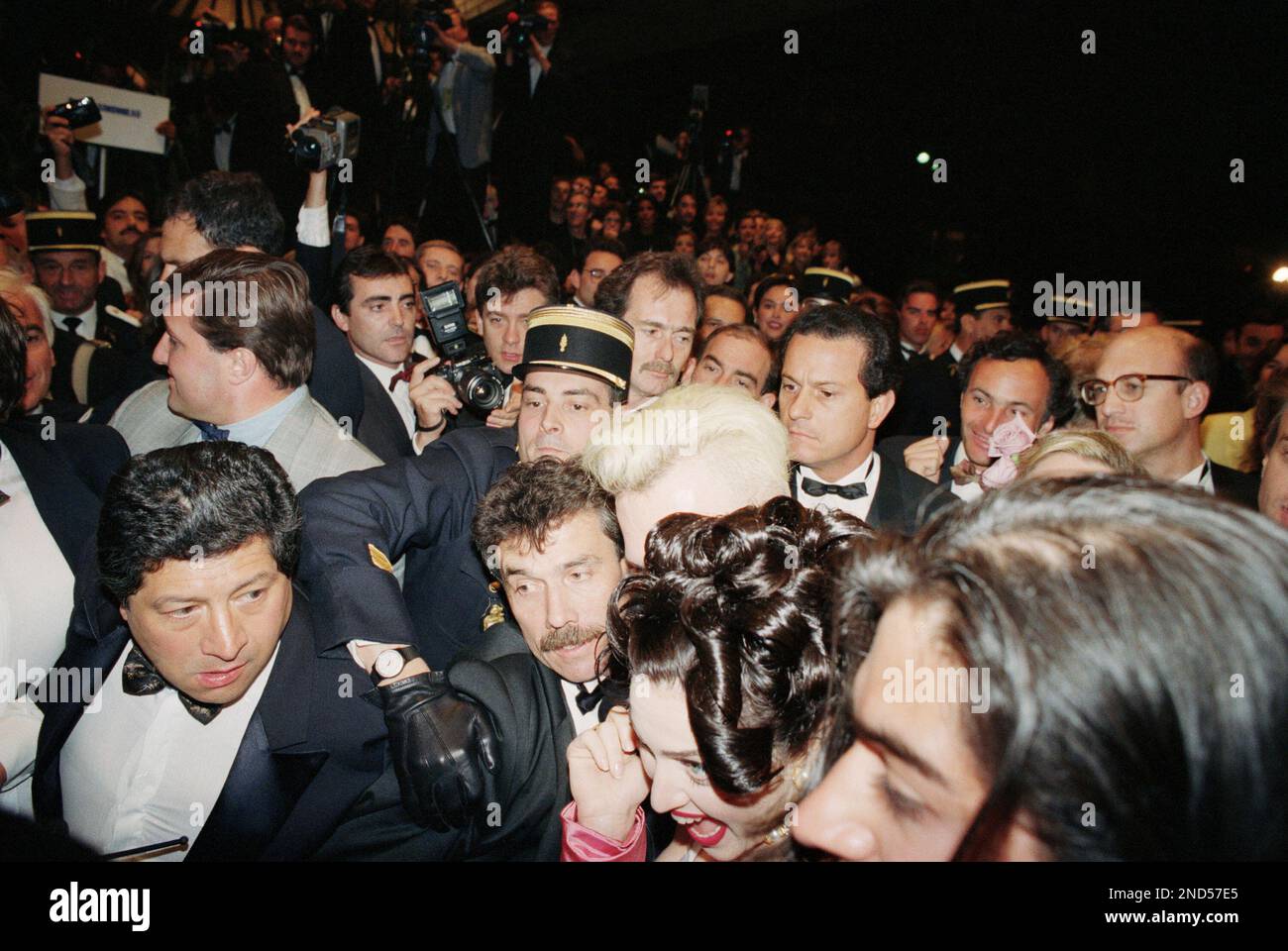 Madonna arrives at the Grand Palais in Cannes, May 13, 1991 for the ...