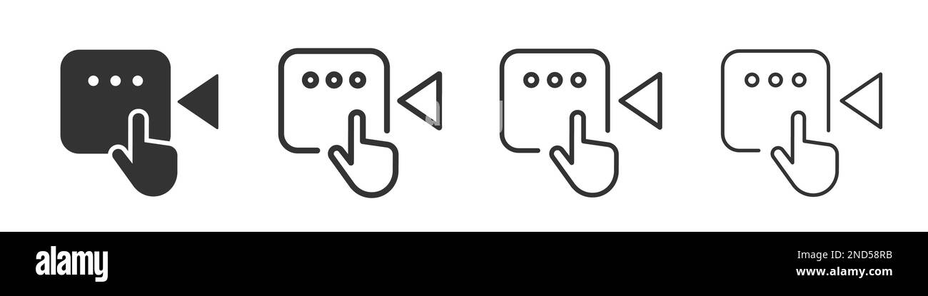 Click video icons collection in two different styles and different ...