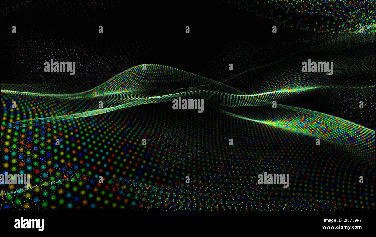 Wave effect dotted gradient texture waves isolated vector. Creative ...