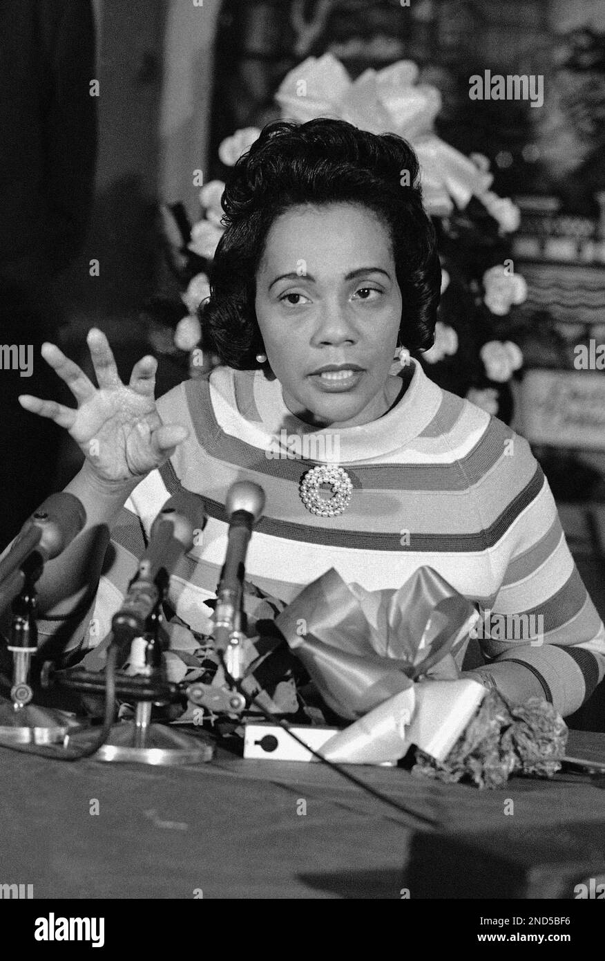Mrs. Coretta Scott King, widow of Dr. Martin Luther King, Jr., said in ...