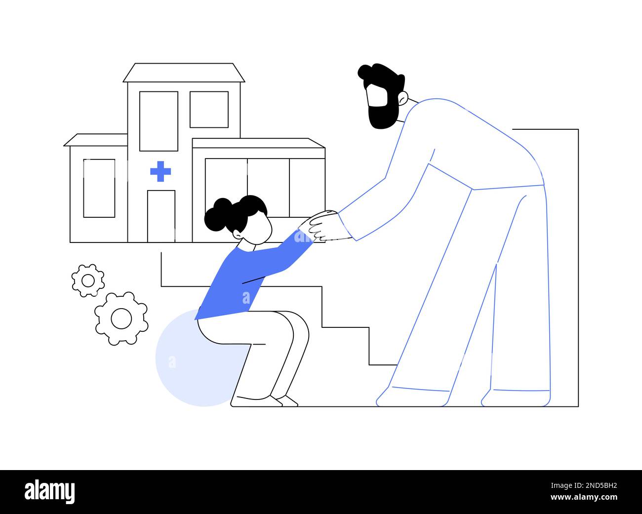 Childrens rehabilitation center abstract concept vector illustration ...