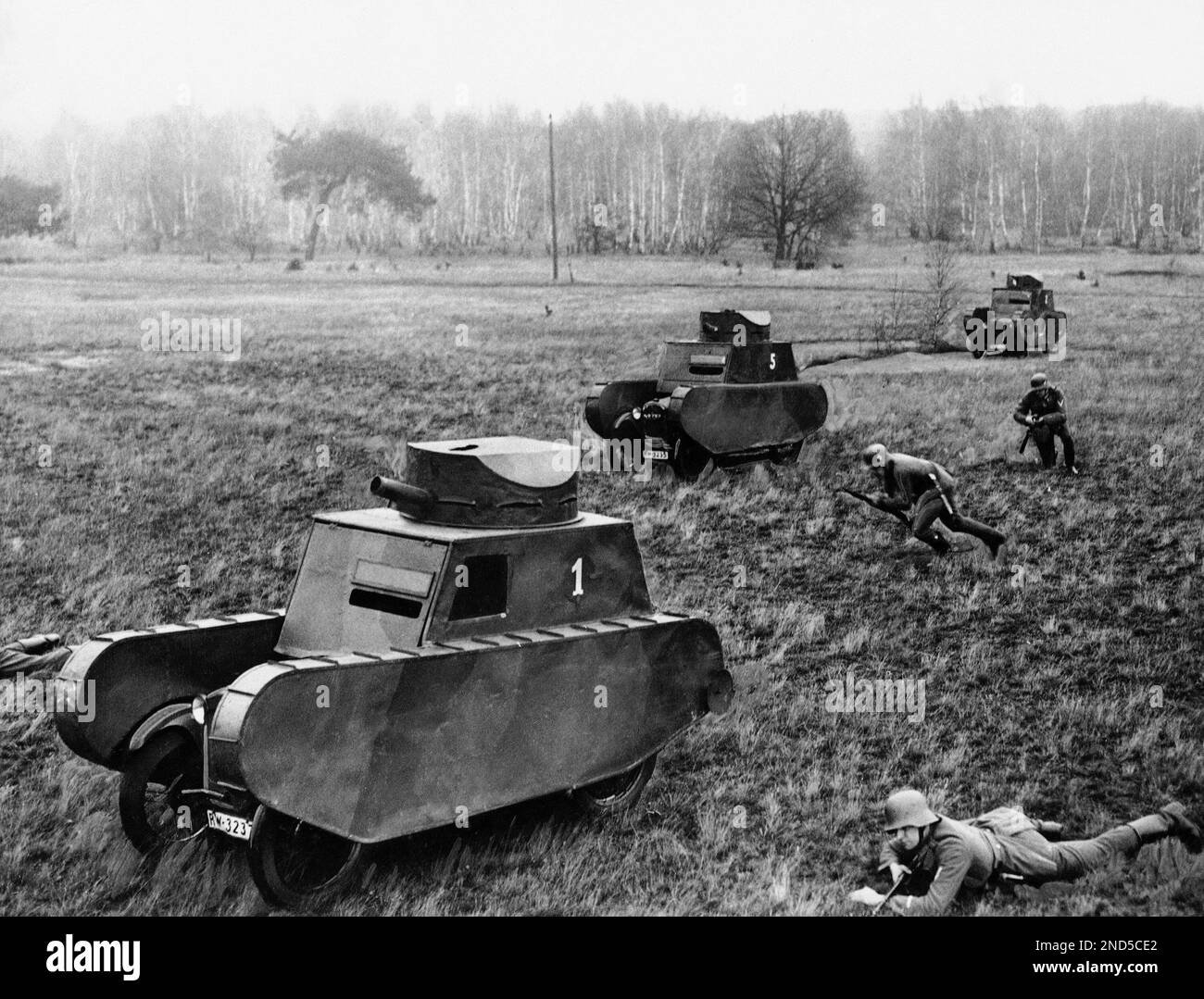 These dummy tanks were used in German army maneuvers in Germany in the ...