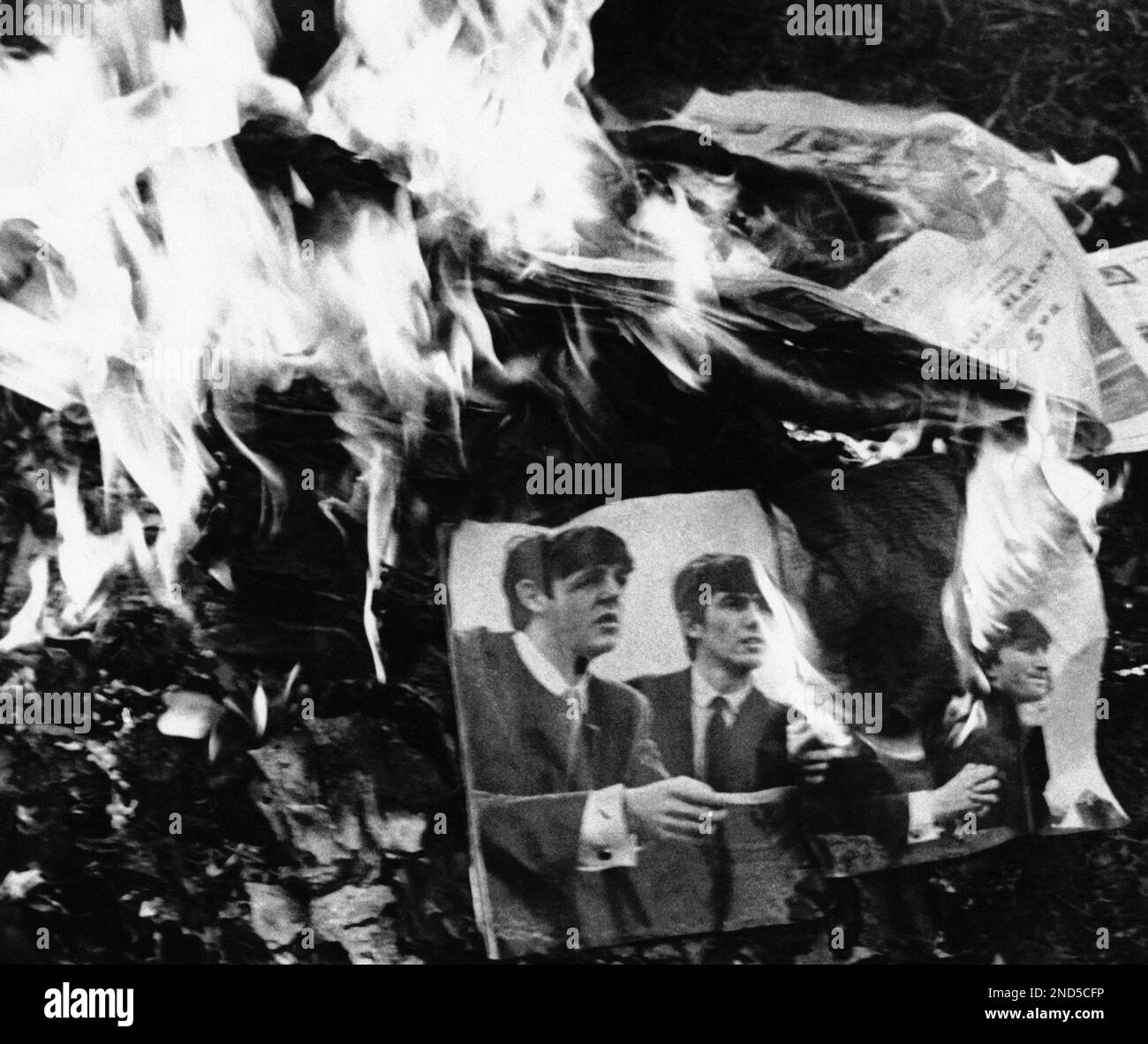 The Beatles went up in smoke near Fort Oglethorpe, Ga., on August 12, 1966 as neighborhood ...