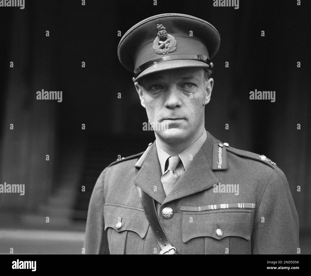 Major-General Robert Laycock, Chief of Combined operations, seen at ...