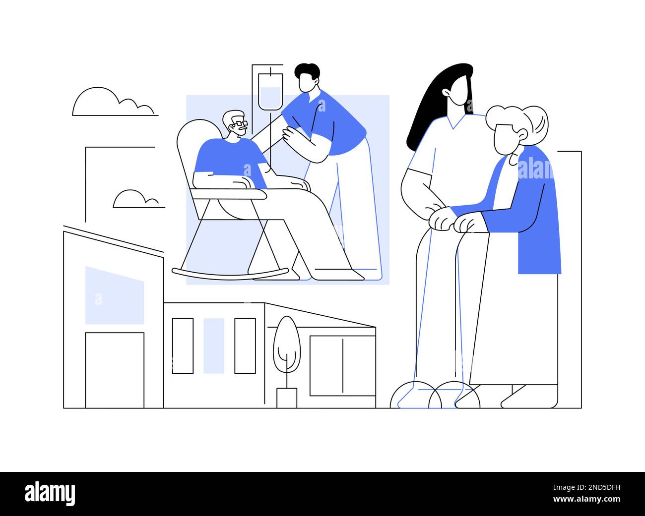 Nursing home abstract concept vector illustration Stock Vector Image ...