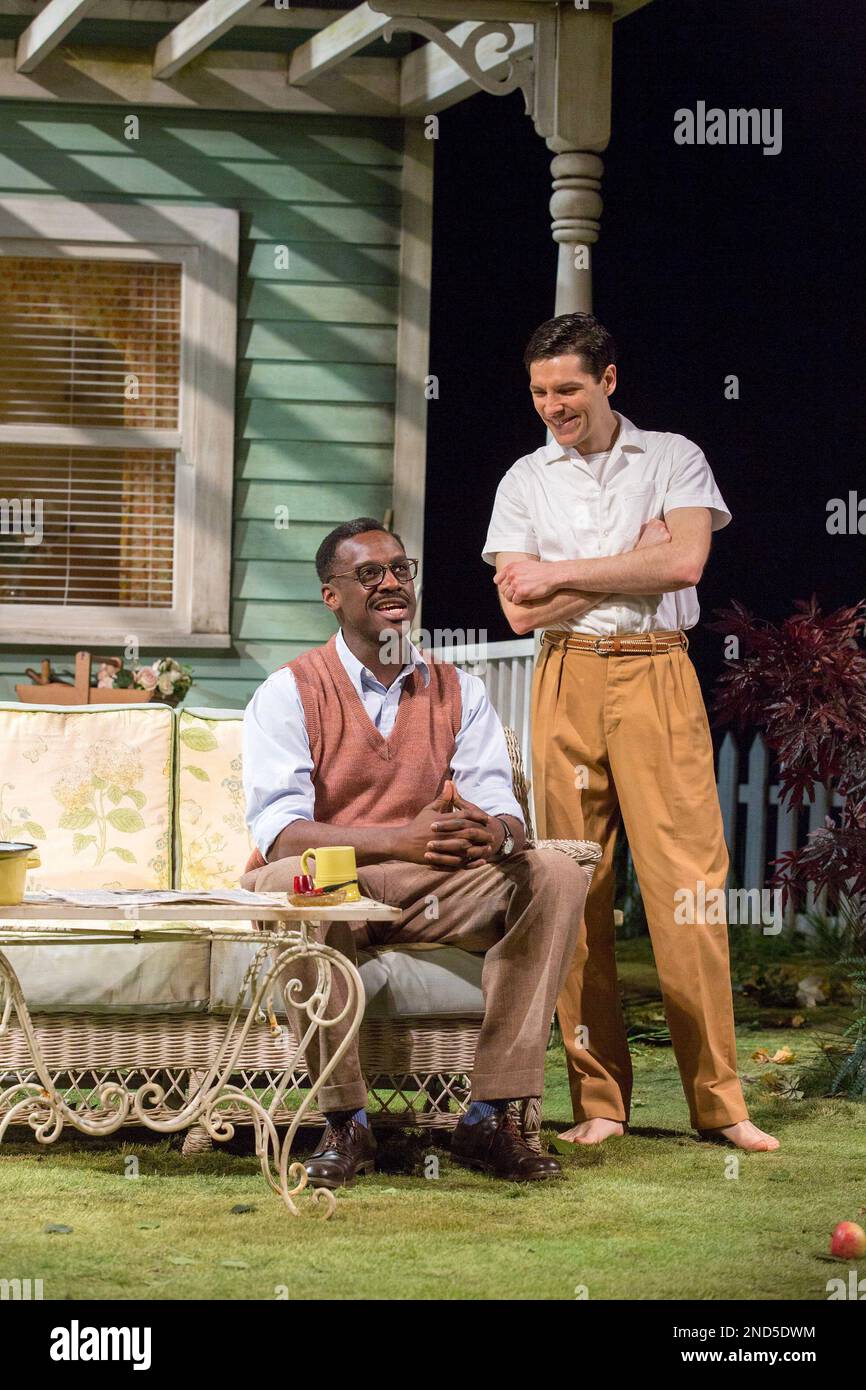 l-r: Suie Rimi (Dr Jim Bayliss), Colin Morgan (Chris Keller) in ALL MY ...