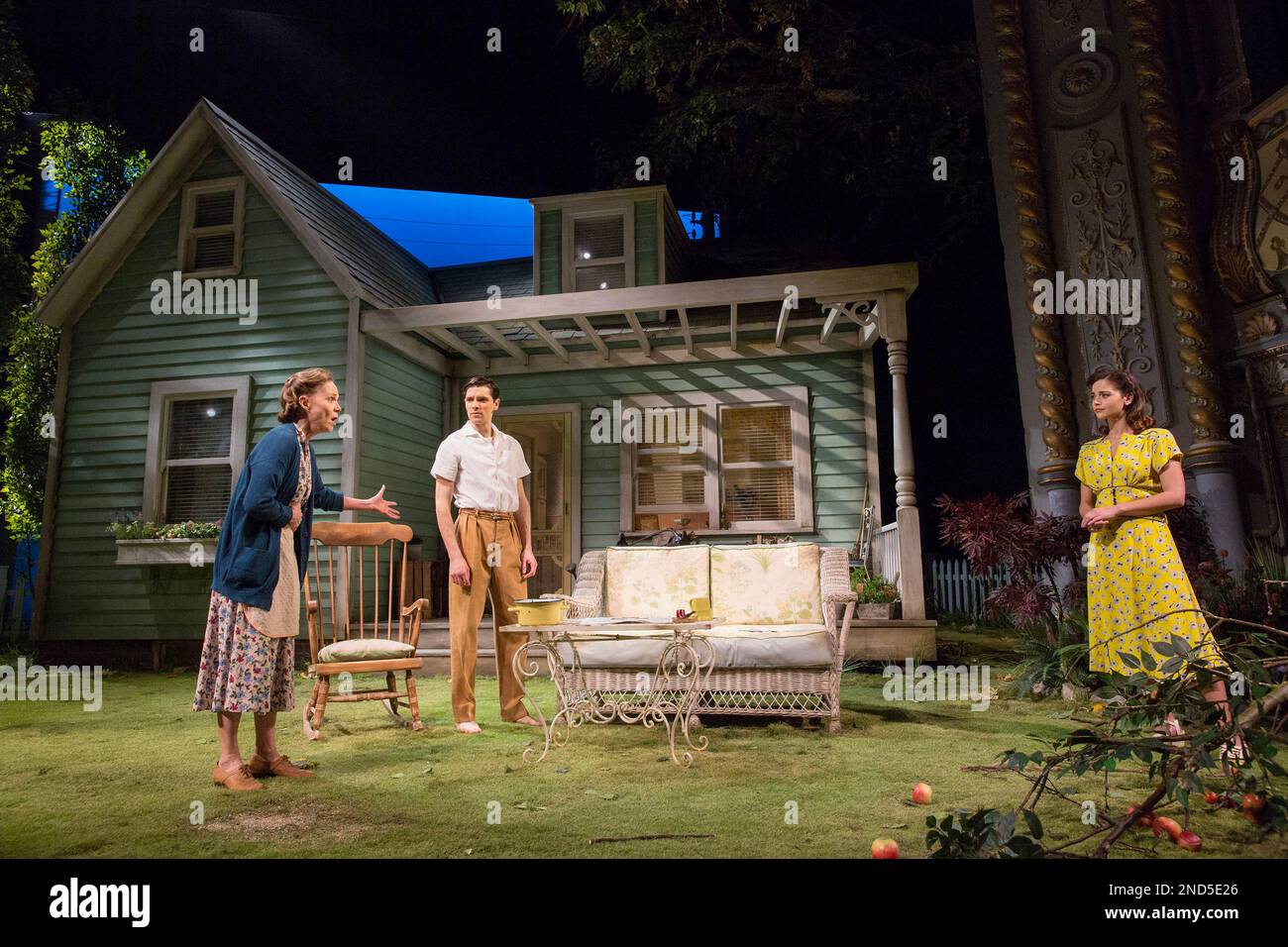 l-r: Sally Field (Kate Keller), Colin Morgan (Chris Keller), Jenna ...